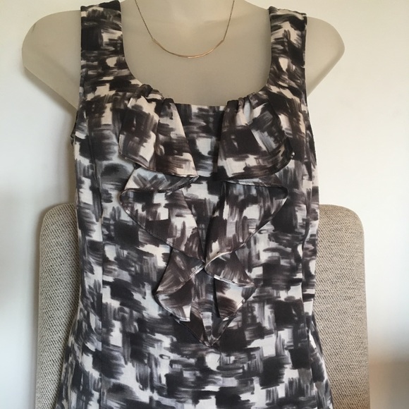 LOFT | Tops | Loftblack White Checkered Fancy Tank Small | Poshmark